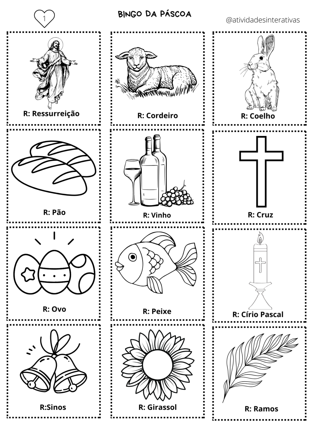 JOGO – BINGO DA PÁSCOA – Atividades Interativas: Explore, Aprenda e ...