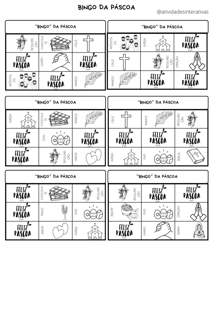 JOGO – BINGO DA PÁSCOA – Atividades Interativas: Explore, Aprenda e ...