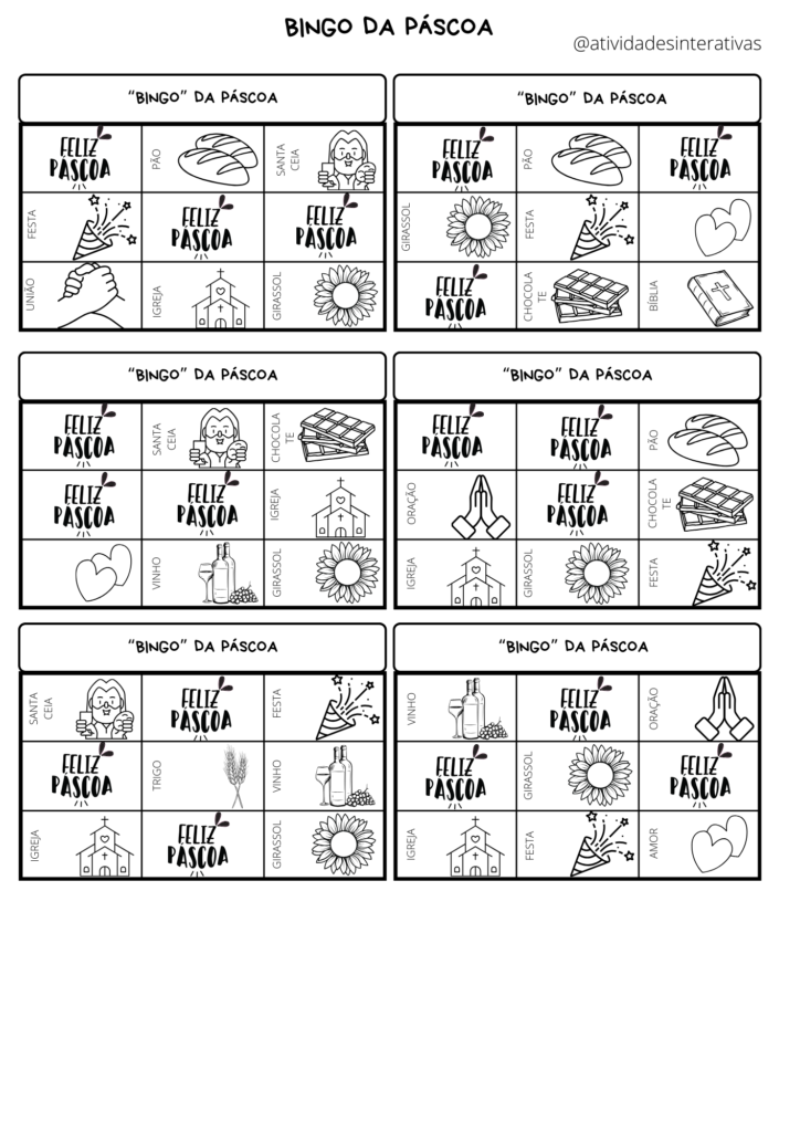 JOGO – BINGO DA PÁSCOA – Atividades Interativas: Explore, Aprenda e ...